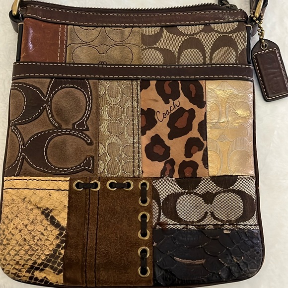 Coach | Bags | Vintage Coach Patchworkanimal Print Crossbody Bag | Poshmark